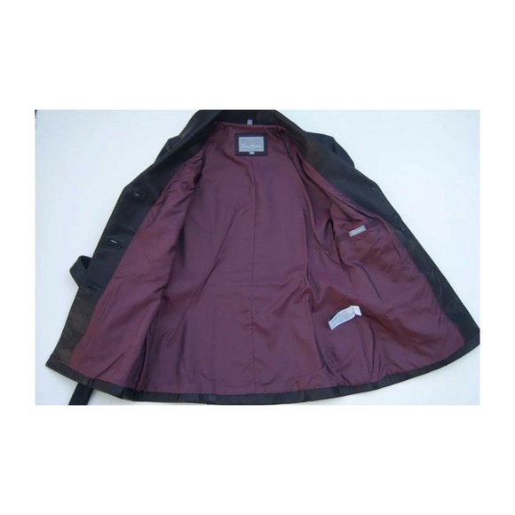 Jackets & Coats | Juliet Michelle Black Belted Leather Jacket M Nwot ...